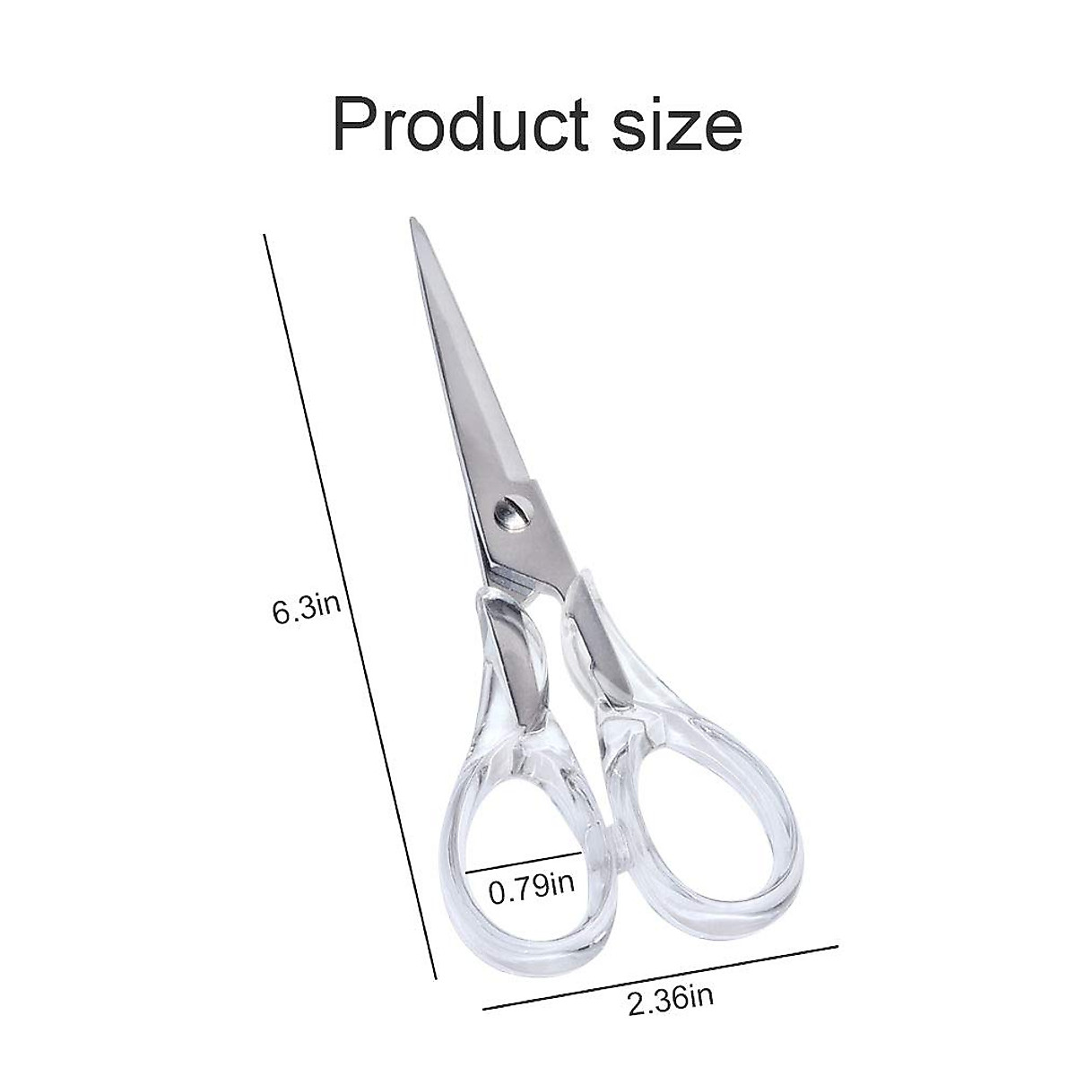 Multibey 6.5" Craft Scissors Office Scissors Desk Stationery Heavy Duty Straight Recycle Copper Fabric Paper Cutting Tool Tailor Shears (Holographic Rainbow/Colorful)