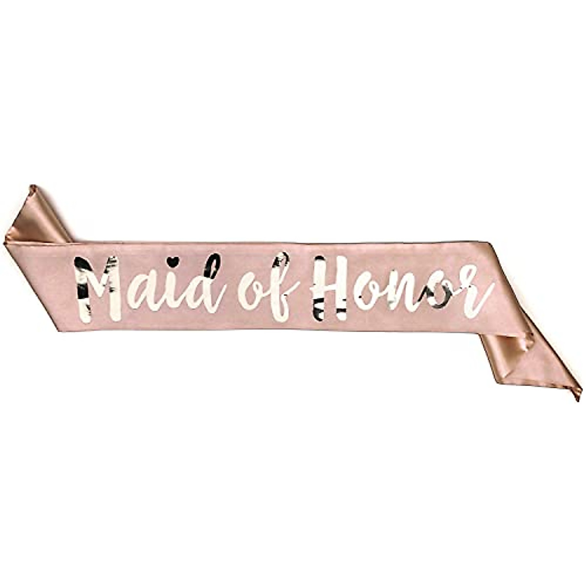 Team Bride Range Individual Sash - Sophisticated & Fun Party Favor for Bachelorette Party, Bridal Shower & Wedding Party - Double-Layer Sewn Satin (Maid of Honor, Rose Gold)