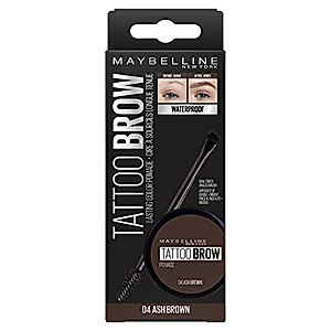 Maybelline Eyebrow, Tattoo Brow Longlasting Eyebrow Pomade Pot Ash Brown