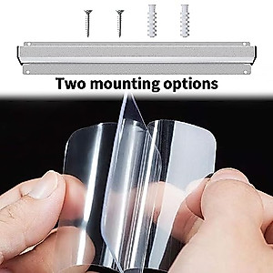 Gtouse 6PCS Restaurant Ticket Holder Set, Including 3 Aluminum Slide Check Racks and 3 Stainless Steel Ticket Stabber Receipt Holder Spike, Desk Receipt Holder for Cafes Kitchen (Silver, 16 Inch)