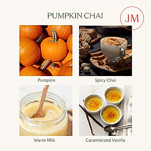 LA JOLIE MUSE Pumpkin Candle, Fall Candles for Home Scented, Large 2-Wick Soy Candles, Candle Gifts for Women & Men, Luxury Jar Candles, 60 Hours Long Burning, Pumpkin Chai, 12oz