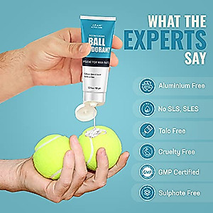Azani Anti Chafing Men's Ball Deodorant| Ballguard, Counters Sweat, Odor, flakes, Redness and Irritation|Niacinamide & Hyaluronic Acid| 1.76 Oz, 1 Pack