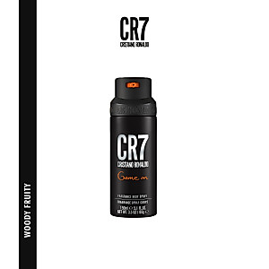 CR7 Game On Cristiano Ronaldo - Classic Body Spray Scent for Men - With Papaya, Ice, Cedar, and Cashmere Wood - From Cristiano Ronaldo's Original Men's Fragrance Collection - 5.1 oz
