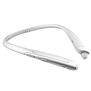 LG TONE Platinum HBS-1100 Bluetooth Wireless Stereo Headphones with Harman Kardon Sound- Silver (Renewed)