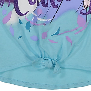 Disney Frozen Elsa Princess Anna Infant Baby Girls Graphic T-Shirts Capri Leggings and Shorts 4 Piece Outfit 18 Months