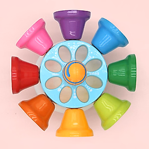 TOYMYTOY 1 Set Music Rotating Bell Toy Baby Percussion Instrument Bell Toys for Baby, Kids Musical Instruments Set Baby Drum Set Educational Toy Musical Bells for Kids