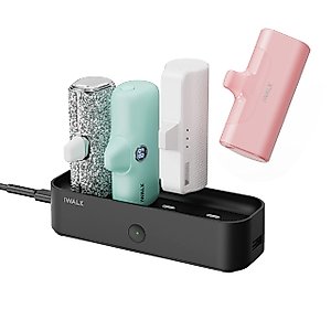 iWALK Charger Station for Portable Charger 4500mAh,4800mAh, 5000mAh, Power Bank for iPhone Charging Station Multiple USB-C Family-Sized Charger Station for Home(Station Only),Black