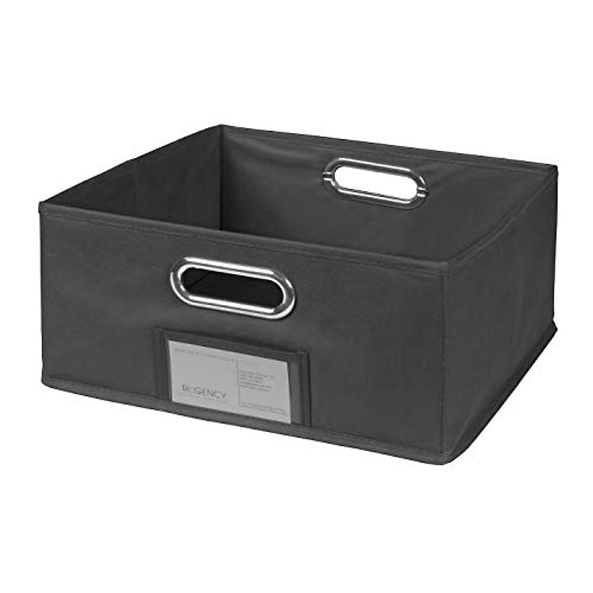 Cheer Home Storage Foldable Fabric Low Square Storage Bin- Grey