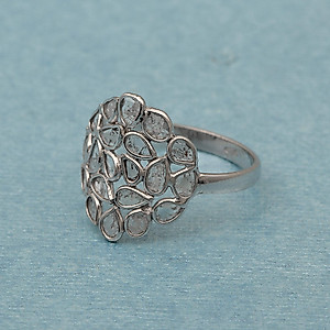 Shine Jewel 2.50 CTW natural diamond polki designer wedding ring Natural Diamond Polki Ring (5)