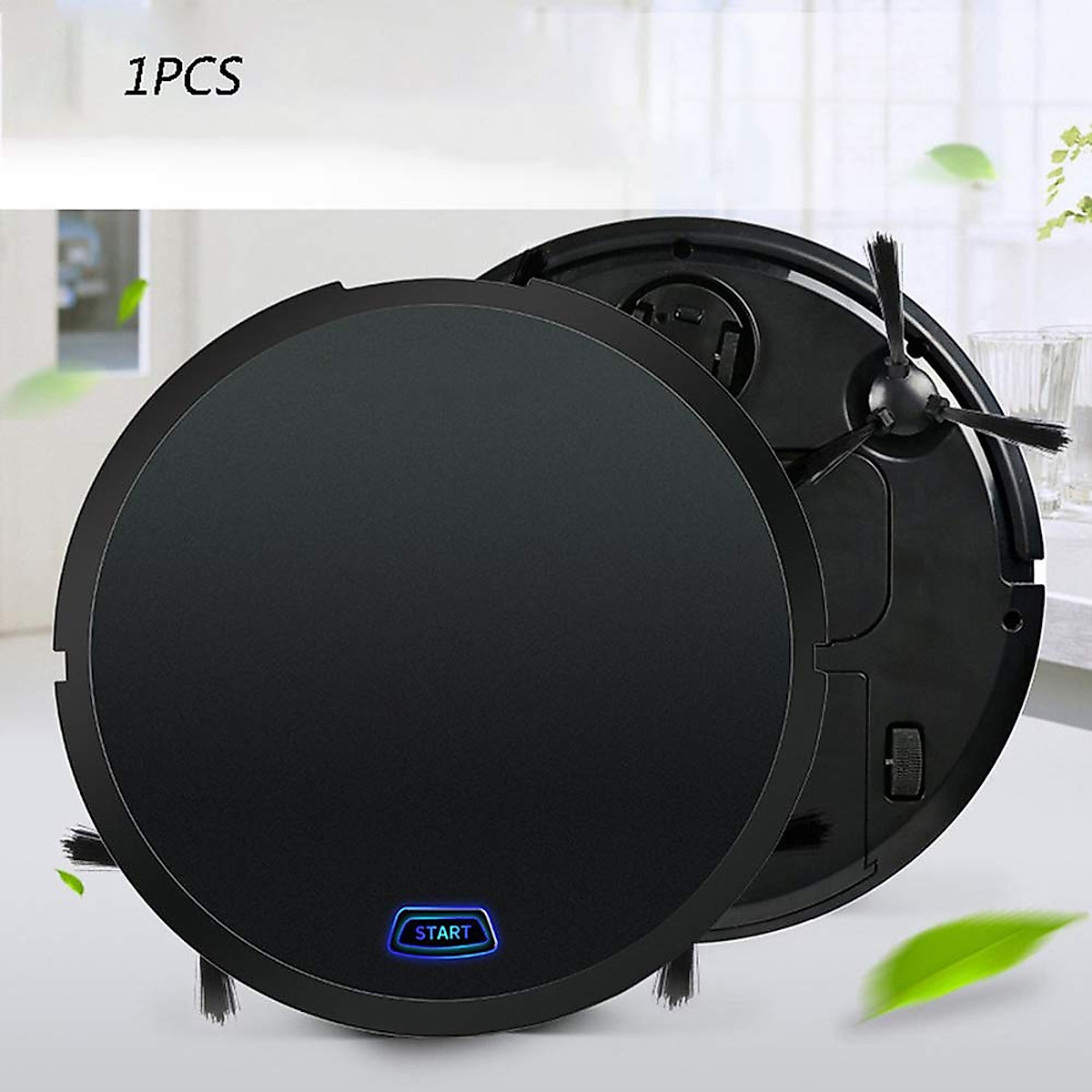Robot Vacuum Cleaner, 1600Pa Strong Suction Robotic Vacuum Cleaner, Super-Thin Quiet,Household Sweeper, Route Planning for Pet Hair, Hard Floor, Carpet