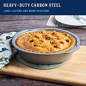 Country Living Nonstick Loaf Pan, Heavy Duty Carbon Steel with Quick Release Coating, Made without PFOA, Dishwasher Safe, 2-Pack Bakeware Set, 9-Inch x 5-Inch, Gray Speckle