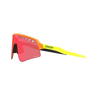 Oakley Men's Oo9465 Sutro Lite Sweep Rectangular Sunglasses, Orange/Prizm Trail Torch, 39 mm