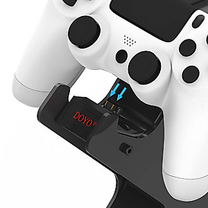 PS4 Controller Charger Station with Headset Organizer, PlayStation 4 Controller Charging Dock Station with Fast Charging Port, Replacement PS4 Slim Pro Controller Charger by DOYO