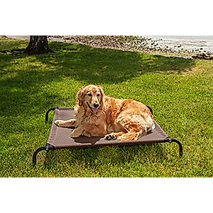Furhaven Medium Dog Bed Reinforced & Elevated Cot w/ High Airflow Cooling - Espresso, Medium