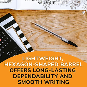 BIC Cristal Xtra Smooth Ballpoint Pen, Medium Point (1.0mm), Black, 12-Count