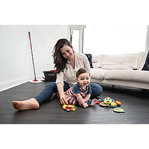 O-Cedar EasyWring Microfiber Spin Mop, Bucket Floor Cleaning System, Red, Gray