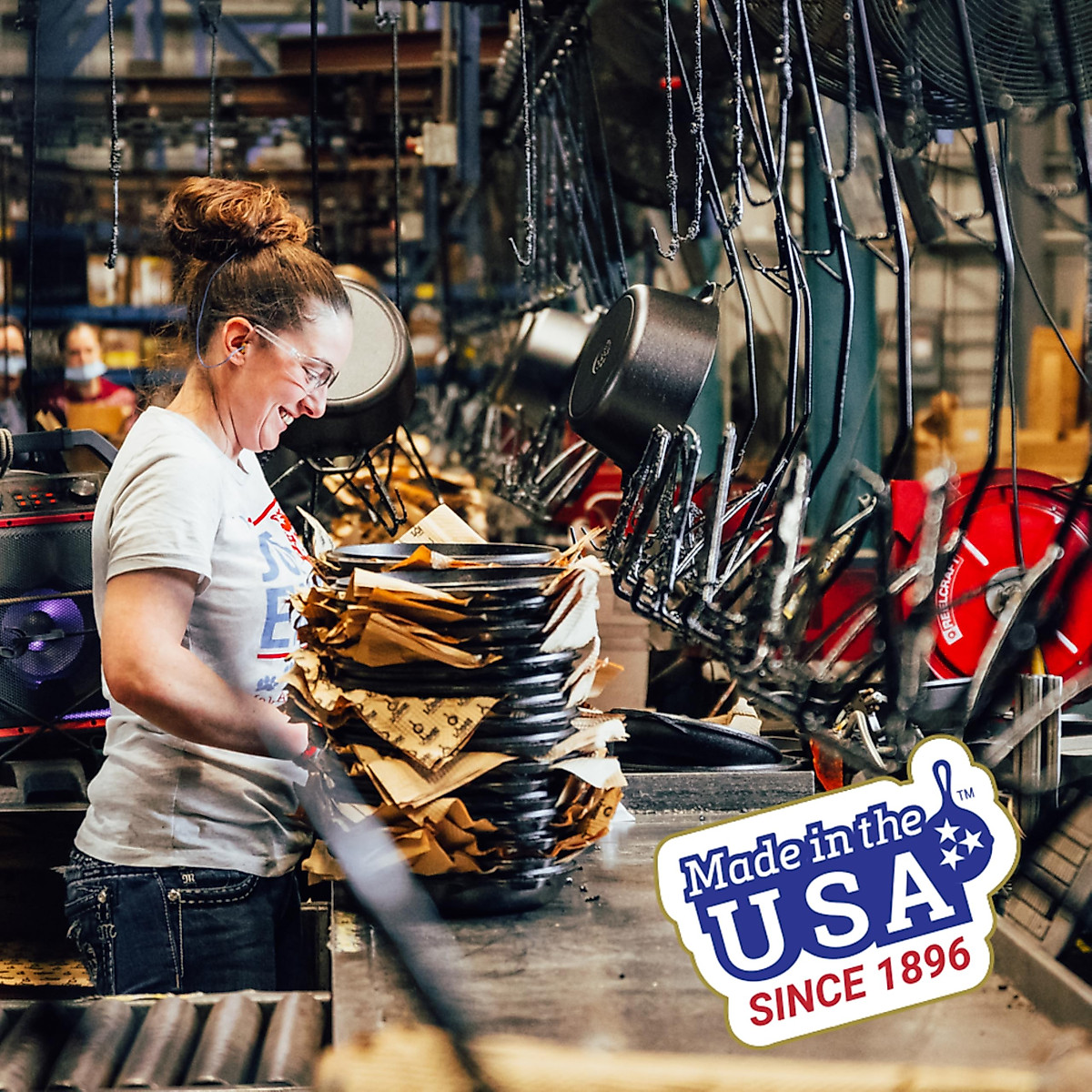 Lodge 5-Tier, Kitchen and Pantry Cast Iron Cookware Storage Organizer, Steel Construction, Matte Black