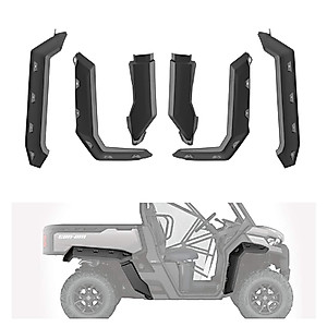 A & UTV PRO Defender Fender Flare Extended Wider, Front & Rear Extensions Compatible with Can Am Defender HD5 / HD8 / HD10 / MAX 2016-2024, Replace OEM # 715006821 715002424, Black
