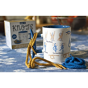 How To: Knots Coffee Mug - Learn How to Tie Eight Different Knots - Comes in a Fun Gift Box - by The Unemployed Philosophers Guild