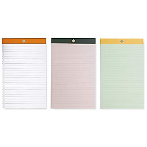 Kate Spade New York To-Do List Pad, Notepad Set of 3, Includes 50 Lined Sheets Per Memo Pad, Colorblock