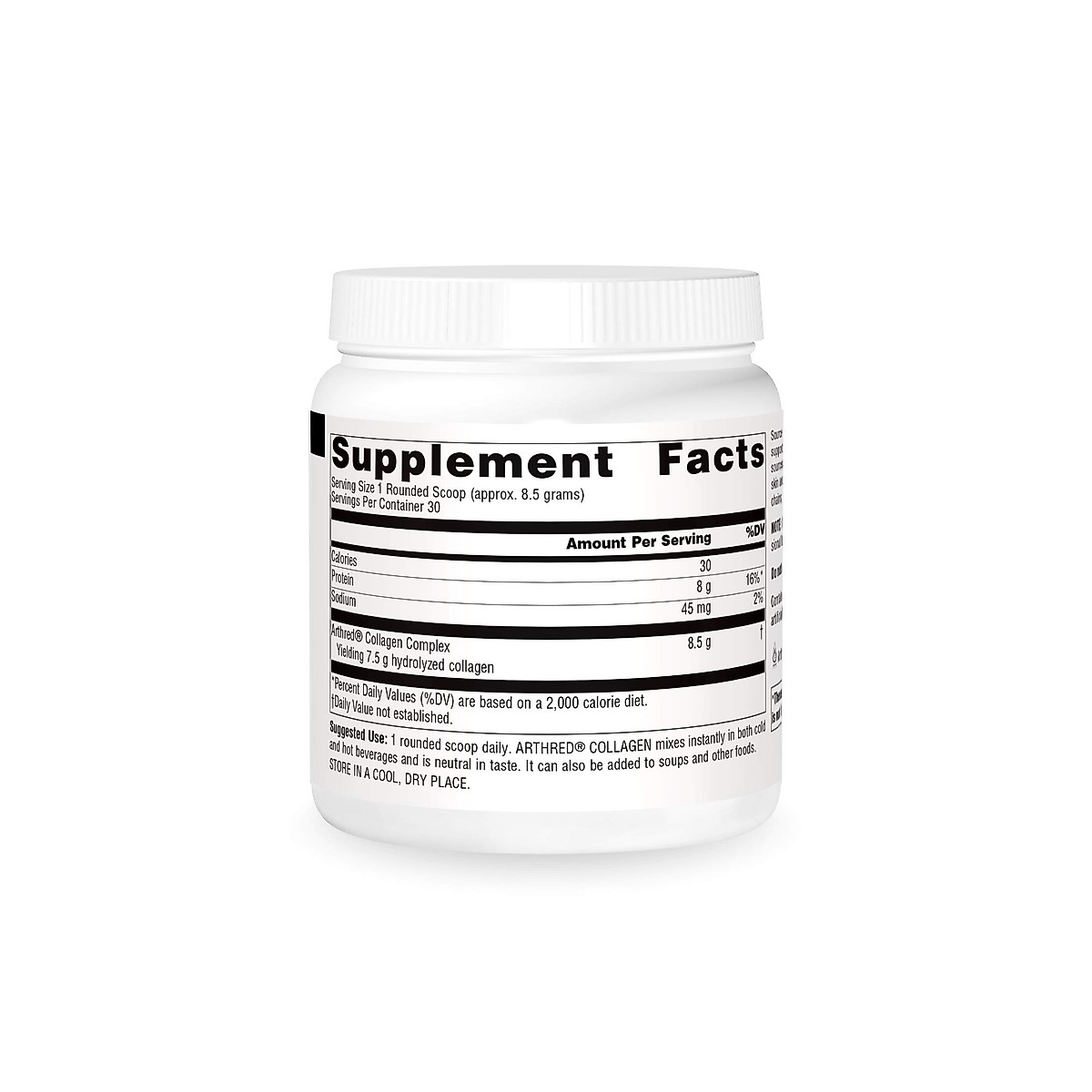 Source Naturals Arthred Collagen Protein Powder - Unflavored Quick Dissolve Hydrolyzed Peptides - Anti Aging Support For Bone, Joint & Skin Health - 9 oz (30 Servings)