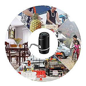 Water Bottle Pump,5 Gallon Water Dispenser,USB Charging Drinking Portable Electric Switch for Universal 3-5 Gallon Bottle for Outdoor Home Office