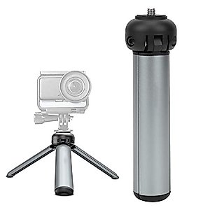 Table Tripod, Handheld Aluminium Alloy Action Camera Desktop Tripod Multi‑function Tripod for POCKET 2 for Photographers(Mini version Titanium)