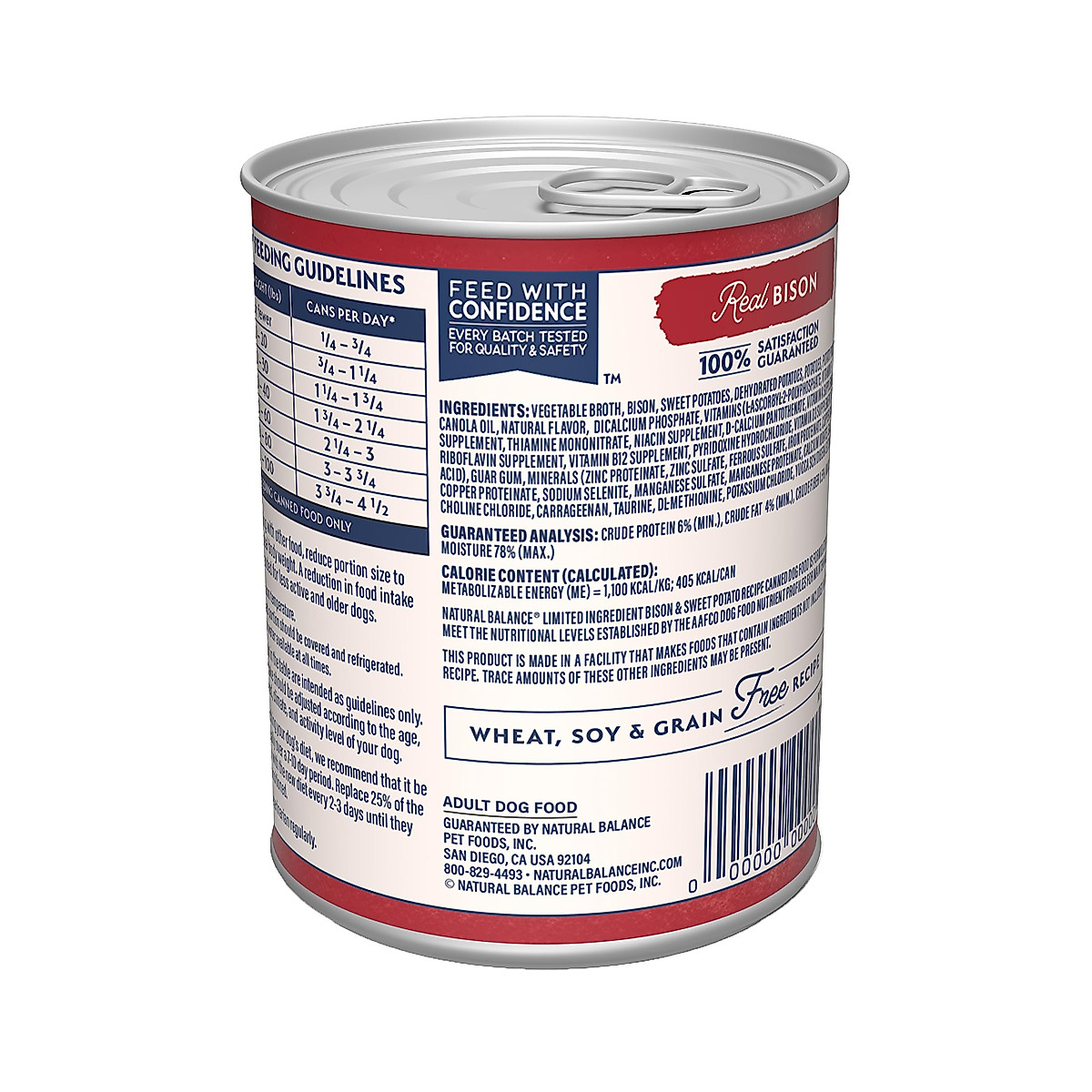 Natural Balance Limited Ingredient Adult Grain-Free Wet Canned Dog Food, Reserve Bison & Sweet Potato Recipe, 13 Ounce (Pack of 12)