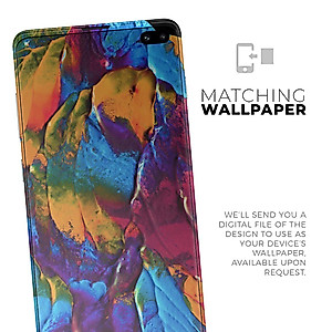 DesignSkinz Liquid Abstract Paint V19 Protective Vinyl Decal Wrap Skin Cover Compatible with The Samsung Galaxy S20 (Screen Trim & Back Glass Skin)