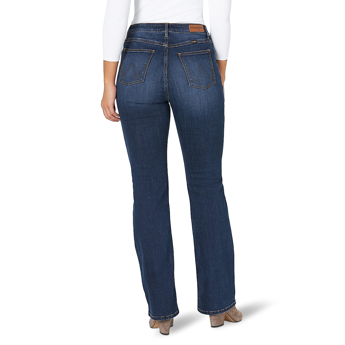 Wrangler womens High Rise True Straight Fit Jeans, Stockton, 10 30 US