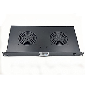 RAISING ELECTRONICS Rack Mount Temperature Control Server Fan Cooling System with 2 Fans 1U