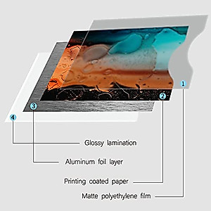 CARSLIFE RFID Blocking Sleeves(Set of 9 Credit Card Sleeves) Anti-theft Credit Card Protector,RFID/NFC Blocking Sleeves,Unique Colorful Pictures