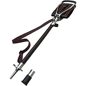 Adjustable Antique Brown Shooting Stick | Very Durable Big Size Leather Seat Folding Chairs | Polo Fishing Golf Seat Stick | Lightweight Hiking Walking Sticks