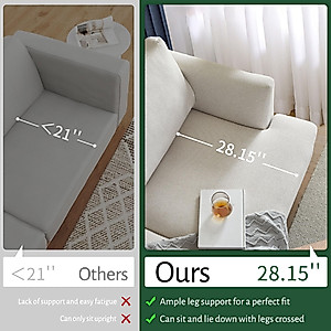 Living&Giving 65" W Loveseat Sofa with Extra Deep Seats,Love Seat Couches for Small Spaces,Mid Century Modern Small Couch for Apartment,2 Seater Couch for Living Room,Small Sofa for Bedroom