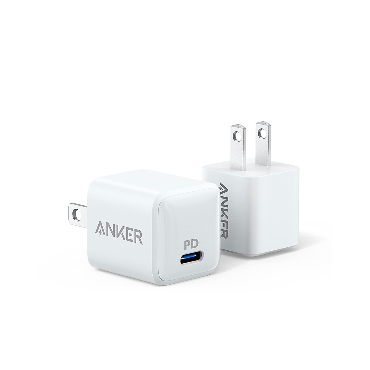 Anker [2-Pack] USB C Charger, Nano Charger 20W Powerport PD Durable Compact high Speed USB C Wall Charger, for iPhone 13/13 Mini/13 Pro/13 Pro Max/12