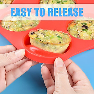 CAKETIME 12 Cups Muffin Pan, 7 Cups Muffin Pan for Air Fryer with Handles