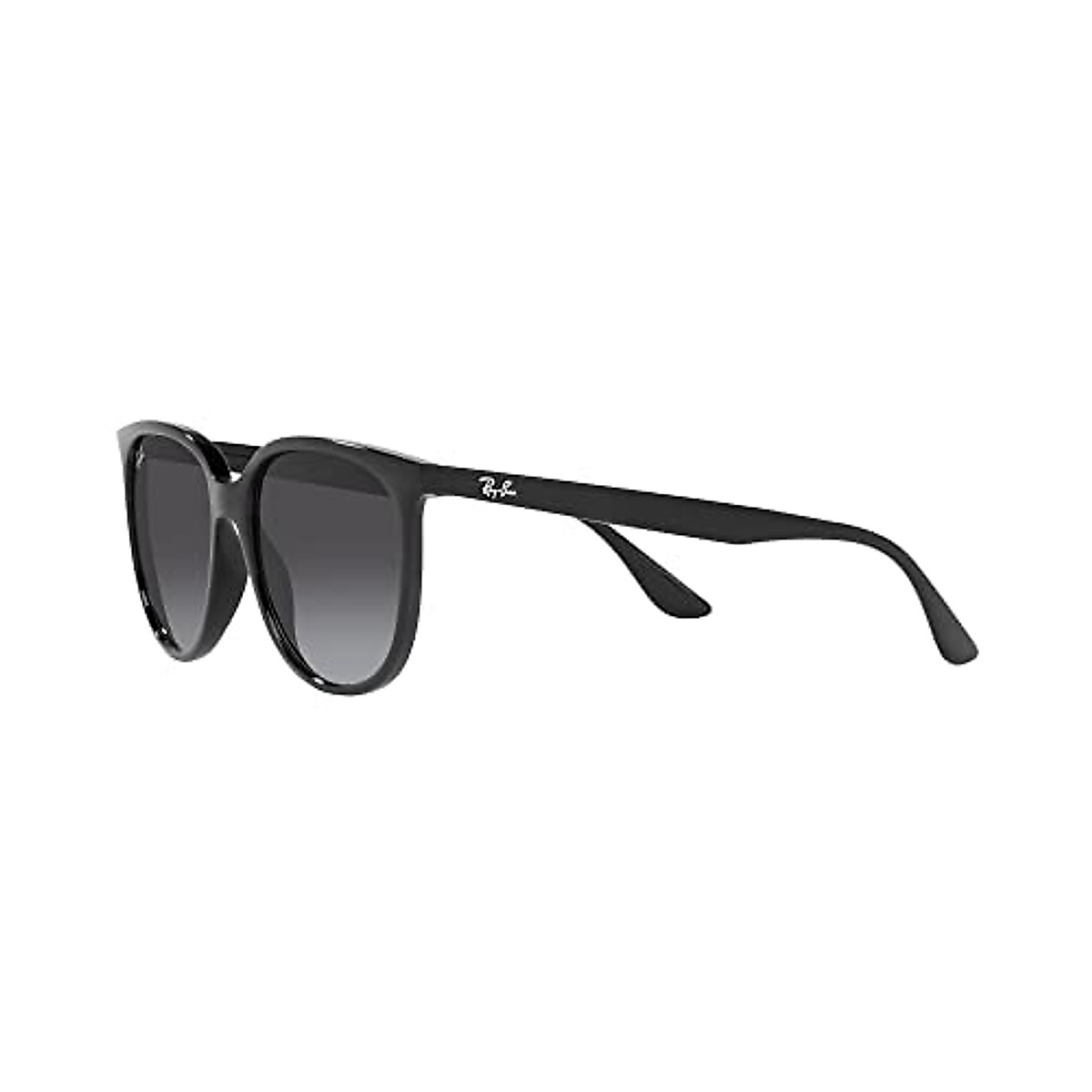 Ray-Ban Women's RB4378F Low Bridge Fit Square Sunglasses, Black/Grey Gradient, 54 mm