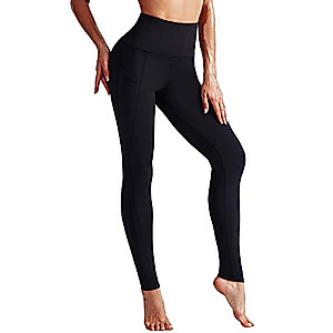 NELEUS 3 Pack Tummy Control High Waist Running Workout Leggings,9017,Black,Grey,Navy Blue,3XL