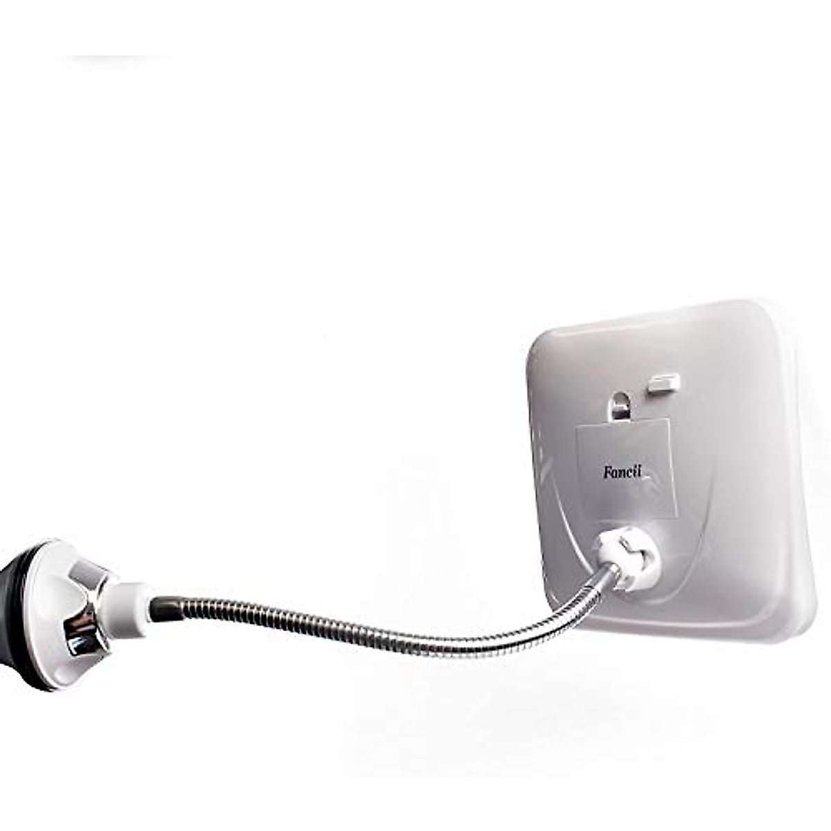 Fancii Chrome Gooseneck Attachment with Locking Suction Cup, For Luna, Mira and Maya LED Mirror Series (Mirror Not Included)