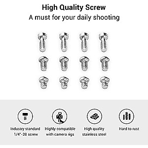 SMALLRIG Allen Wrench Screw 1/4" Screws Accessories Tool (12pcs/Pack) - 1713