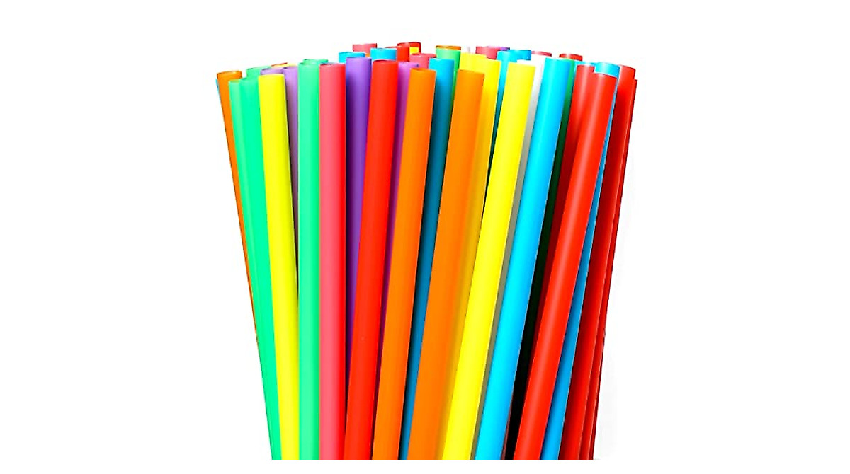 Colorful Disposable Plastic Straws - 200 Pcs for Parties & Daily Use