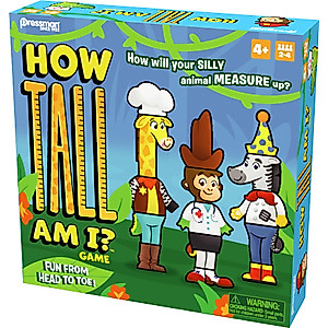How Tall Am I? - Preschool Game of Measuring - Mix and Match to Create Your Animal, Tallest Wins! - Ages 4 and Up, 2-4 Players