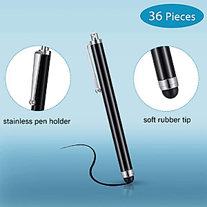 Outus Stylus Pen Set of 36 for Universal Capacitive Touch Screens Devices, Stylus Pens for Touch Screens Devices, Compatible with Tablet (Black)