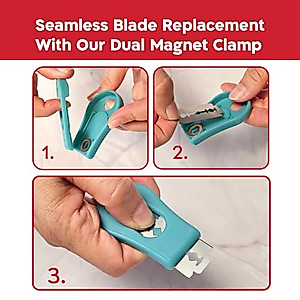 KNEADACE Extractable & Magnetic Bread Lame Dough Scoring Tool - Professional Sourdough scoring tool for Sourdough Bread baking & Bread Making Tools - Scoring Patterns booklet & 5 Razor Blades