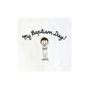 My Baptism Day Towel Brown Hair Boy