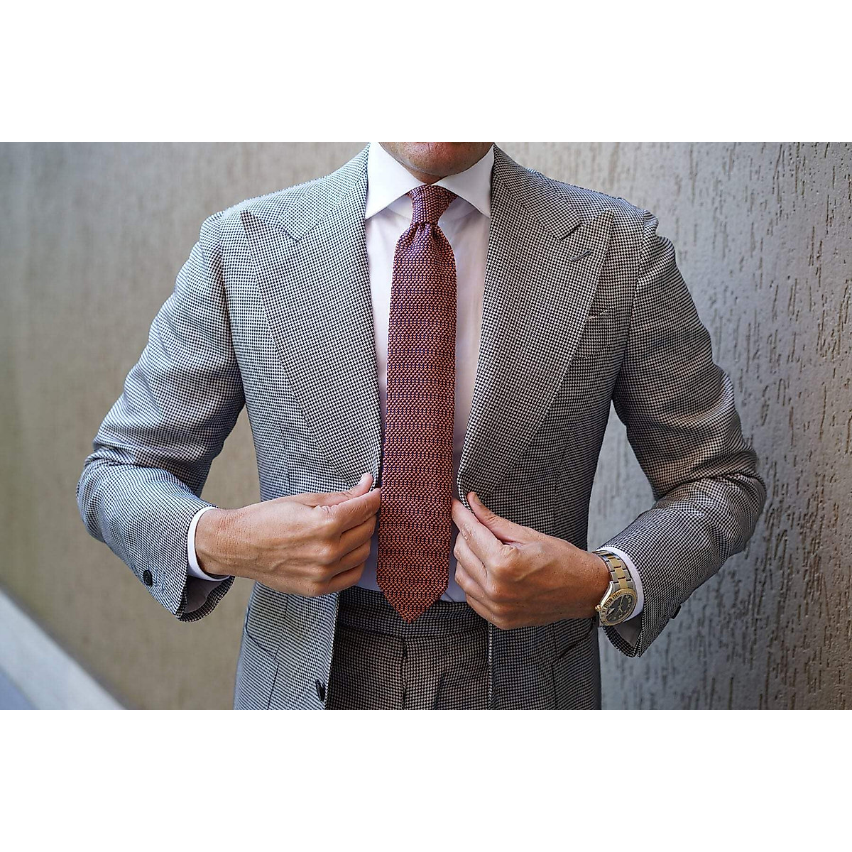 Marrakesh Knitted Tie Orange Marrakesh Knitted Tie