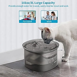 8 Pack Pet Water Fountain Filter, Replacement Filters for SIBAYS 101OZ 3L Automatic Pet Fountain, Food Grade Water Fountain Filter & Pump Filters, Made of Activated Carbon and PP Cotton