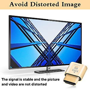 Furjosta HDMI Dummy Plug fit-Headless Display Emulator DDC EDID Fit Headless Ghos with Windows Mac OSX Linux Great for for Computer Desktop Support 3840x2160@61Hz 2P