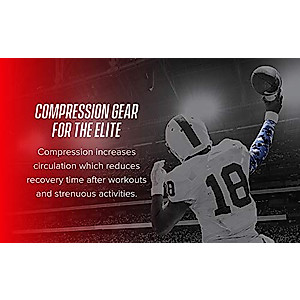 Bucwild Sports Compression Arm Sleeves 1 Pair - 2 Sleeves Youth & Adult Sizes Football Baseball Basketball Cycling Tennis