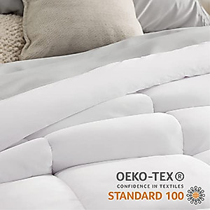 Bedsure King Comforter Duvet Insert - Down Alternative White Comforter King Size, Quilted All Season Duvet Insert King Size with Corner Tabs